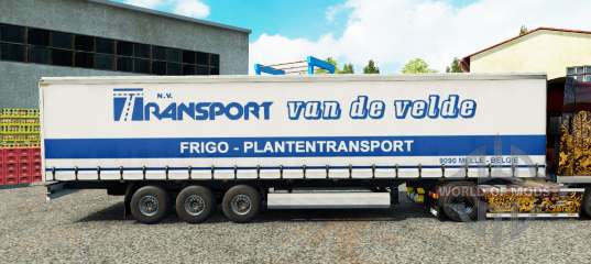 La peau de Transport VdV sur un rideau semi-remorque pour Euro Truck ...