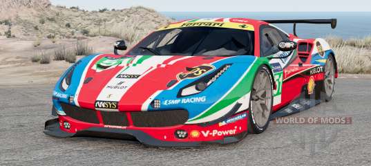 Ferrari 488 GTE 2016 pour BeamNG Drive